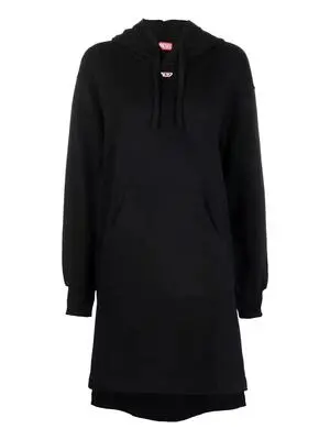 DIESEL® D-ilse Cotton Hoodie Dress - Black