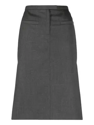 COURREGES Logo-patch Straight Skirt - Grey