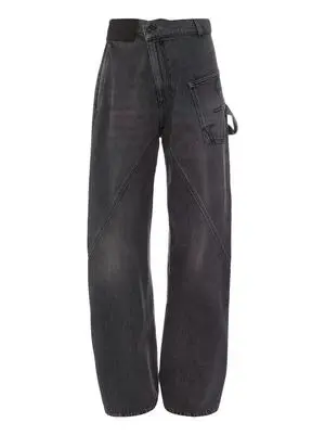 JW Anderson Twisted Workwear Wide Leg Jeans - Grey