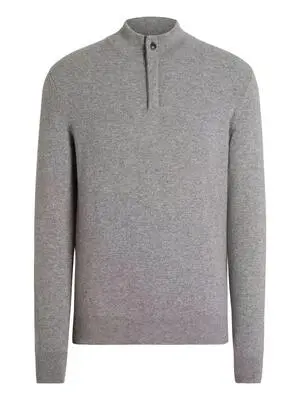 Zegna Oasi Mock-neck Cashmere Jumper - Grey