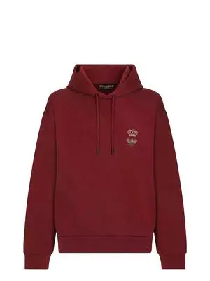 Dolce & Gabbana Motif-embroidered Pullover Hoodie - Red