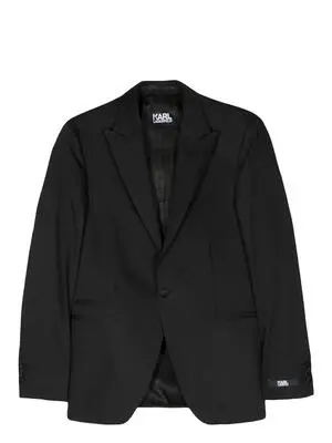 Karl Lagerfeld Peak Single-breasted Blazer - Black