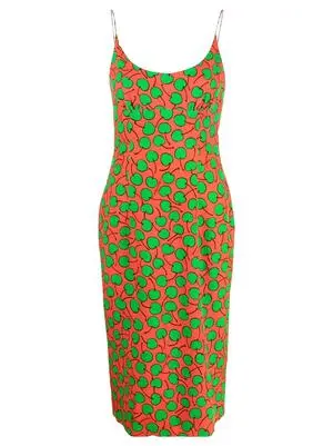 Moschino Graphic-print Midi Dress - Red
