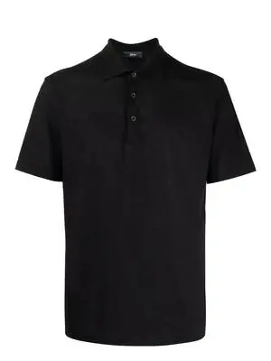 Herno Short-sleeved Polo Shirt - Black