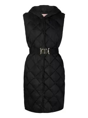 TWINSET Hooded Padded Gilet - Black