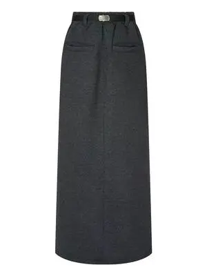 STUDIO TOMBOY Belted French-terry Trousers - Grey