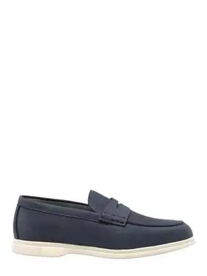Corneliani Penny-slot Leather Loafers - Blue