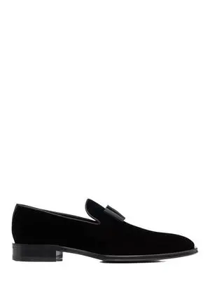 Dsquared2 Velvet Loafers With Bow Detailing - Black
