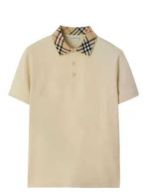 Burberry Cotton Polo Shirt Neutrals