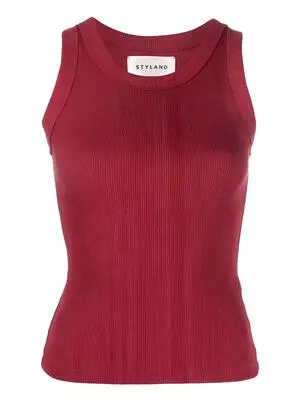 STYLAND Fine-ribbed Tank Top - Red