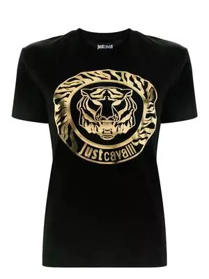 Just Cavalli Tiger Head-print T-shirt - Black