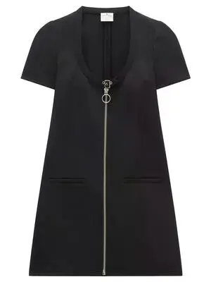 COURREGES Holistic Buckle-detail Twill Dress - Black