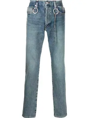 MASTERMIND WORLD Mid-rise Slim Fit Jeans - Blue