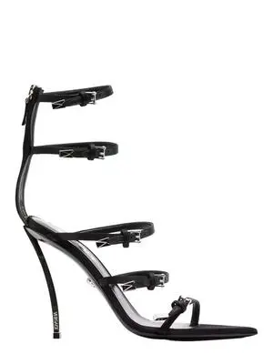 Versace Pin-point 120mm Sandals - Black