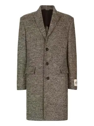 Dolce & Gabbana Single-breasted Melange Coat - Grey