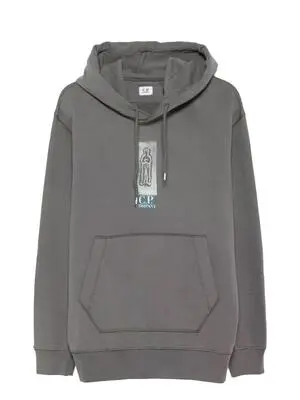 C.P. COMPANY Cotton Fleece Hoodie - Grey