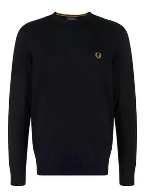 Fred Perry Logo-embroidered Sweater - Blue