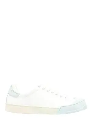 Marni Logo-Debossed Leather Sneakers Neutrals