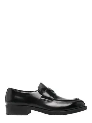 Prada 50mm Chocolate Loafers - Black
