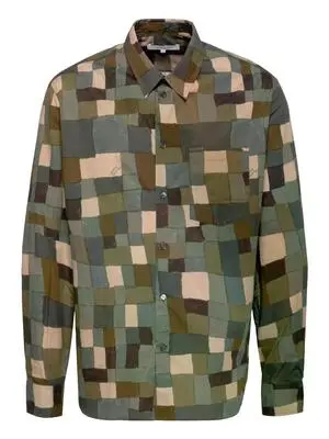 Maison Kitsuné Geometric-print Shirt - Brown
