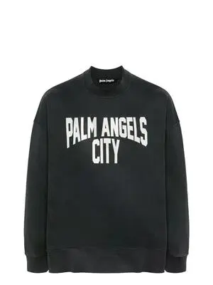 Palm Angels Washed-effect Sweatshirt - Grey