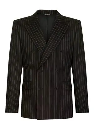 Dolce & Gabbana Double-breasted Pinstripe Suit - Black