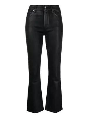 Paige Claudine Coated Flared Jeans - Black