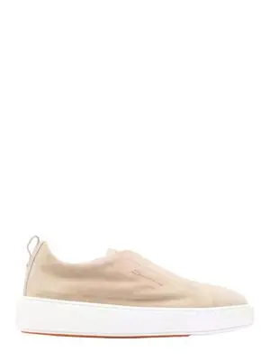 Santoni Suede Sneakers - Neutrals