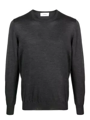 LARDINI Crew-neck Wool Jumper - Grey