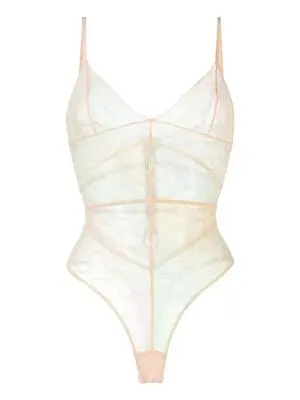 Kiki De Montparnasse Mon Cheri Lace Bodysuit - Neutrals