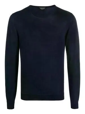 ROBERTO COLLINA Crew-neck Long-sleeve Jumper - Blue