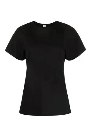 TOTEME Short-sleeve Cotton T-shirt - Black