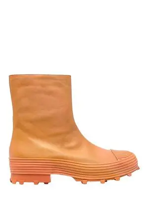 Camper Traktori Leather Boots Brown