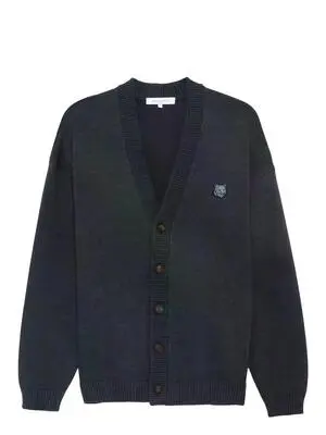 Maison Kitsuné Bold Fox Head-patch Cardigan - Blue