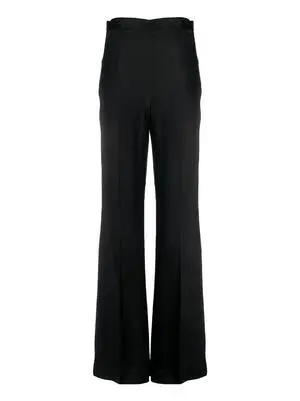 TWINSET Satin-finish Wide-leg Trousers - Black