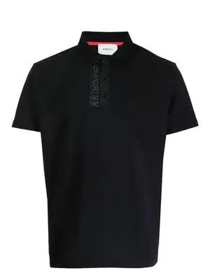 PORTS V Logo-tape Polo Shirt - Black