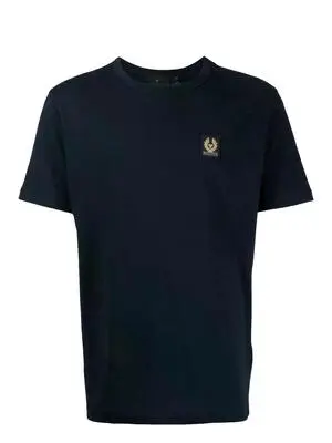 Belstaff Logo-patch Crew Neck T-shirt Blue