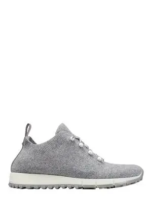JIMMY CHOO Veles Trainers With Faux-pearl Embellishments - Grey