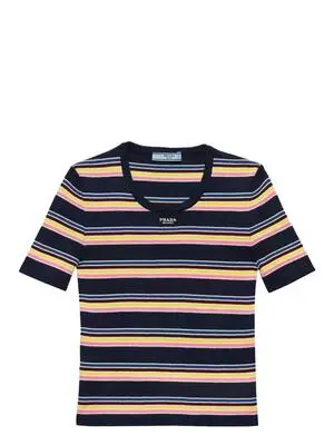 Prada Striped T-shirt - Blue