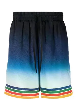 Casablanca Studio De Musique Silk Shorts - Blue