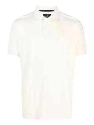 HACKETT Logo-embroidered Cotton Polo Shirt - Neutrals
