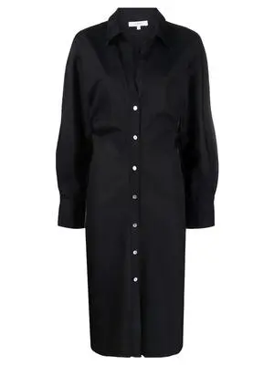Vince Pointed-collar Cotton Shirt Dress - Blue