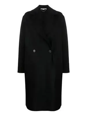 Stella McCartney Double-breasted Wool Coat - Black