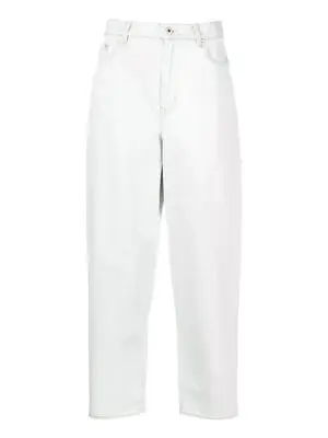 Kenzo Logo-embroidered Straight-leg Jeans - Blue