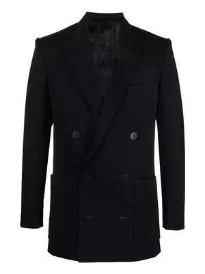 Balmain Double-breasted Wool Blazer - Black