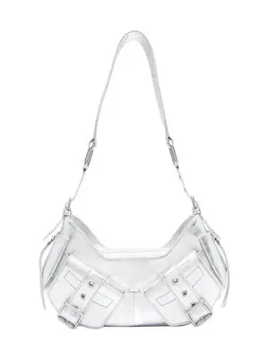 BIASIA Leather Shoulder Bag Silver