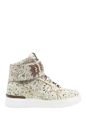 Philipp Plein Paisley-print Hi-top Sneakers - Neutrals