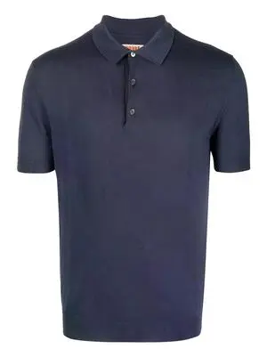 BARACUTA Short-sleeved Polo Shirt Blue