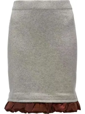 JW Anderson Satin-trimmed Mini Skirt - Grey