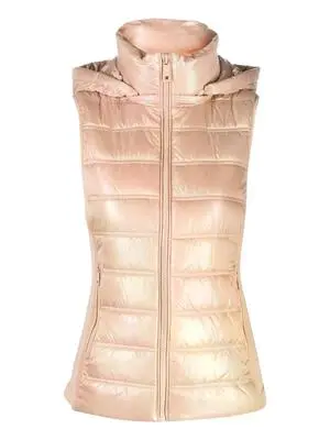 Calvin Klein Zip-up Padded Satin Gilet - Pink
